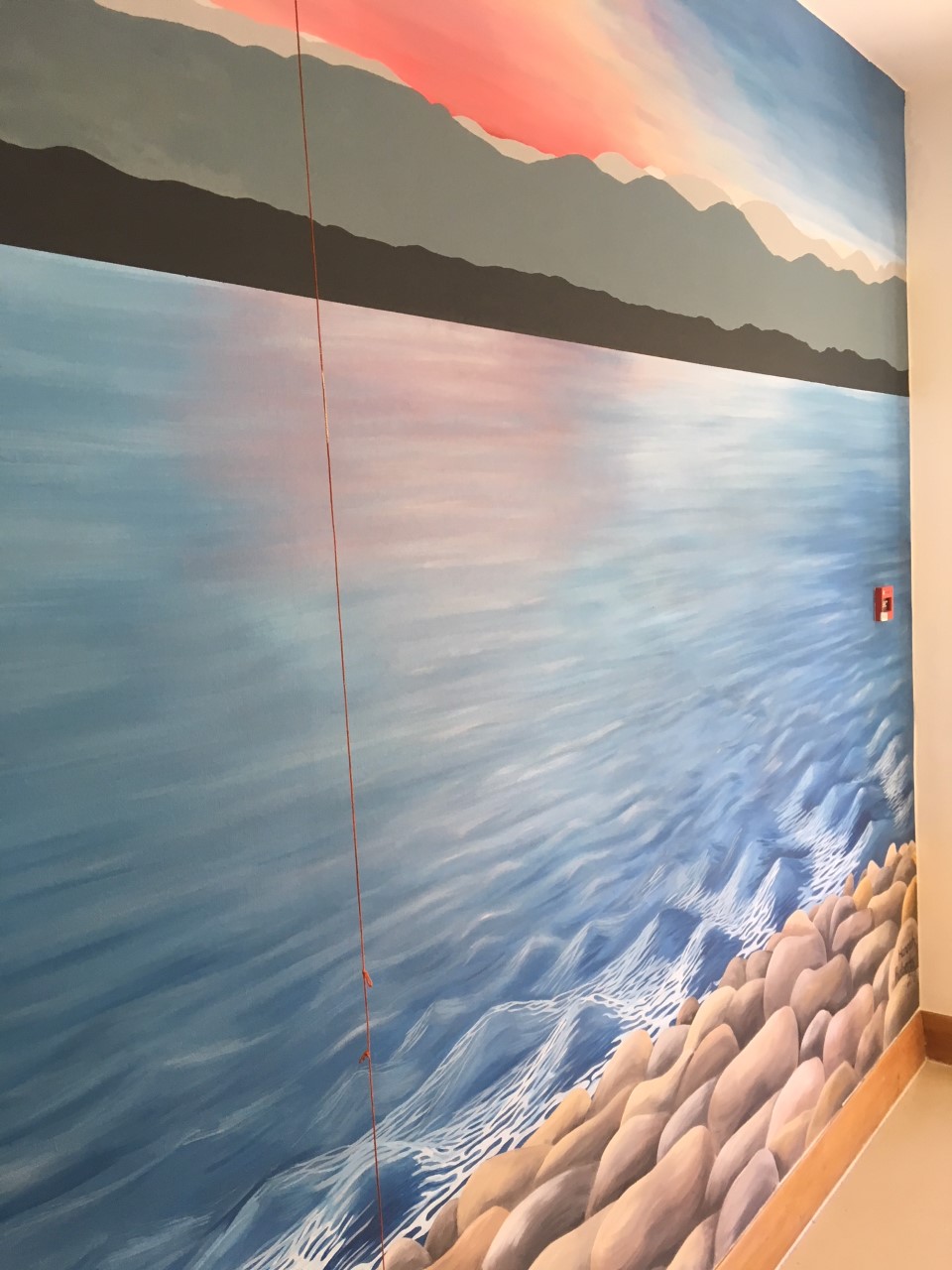Hand-painted seascape mural – North London Hospice – Whetstone ...